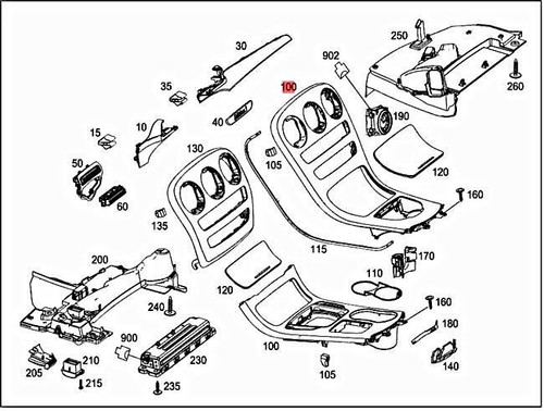 Genuine MERCEDES A205 C205 S205 W205 C-CLASS W205 Covering panel ...