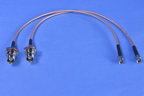2 Harbour 12" SMA (M) Straight to TNC (F) Adapter Cable RG316ds MIL-DTL ...