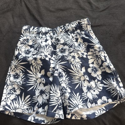 Boys Size Small Swim Trunks By Crown And Ivy Navy Hawaiian Print | eBay