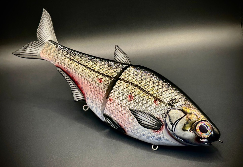 HINKLE SHAD CLONE GIZZARD SHAD ULTRA HD VERSION CUSTOM PAINTED SWIMBAIT ...