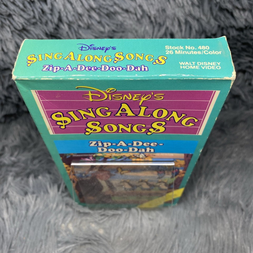 Disney's Sing Along Songs Zip-A-Dee-Doo-Dah VHS Tape 1986 Classic Rare ...