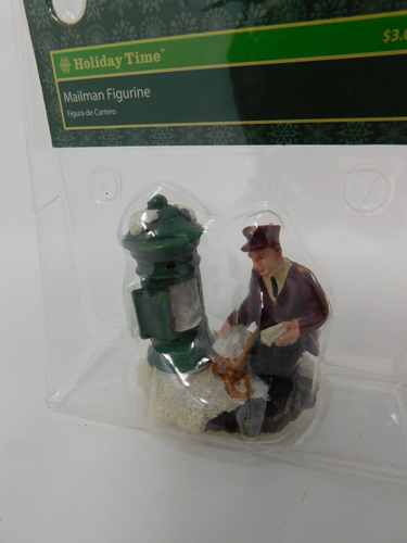 Holiday Time Mailman Figurine Christmas Village Accessory NEW FREE ...