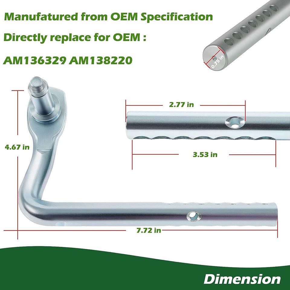 AM138220 136329 Left Hand Rear Mower Deck Gage Wheel Arm for John Deere ...