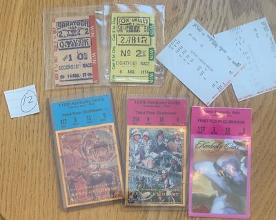 VINTAGE MISC HORSE RACING MEMORABILIA TICKETS LOT 12 DRT | eBay