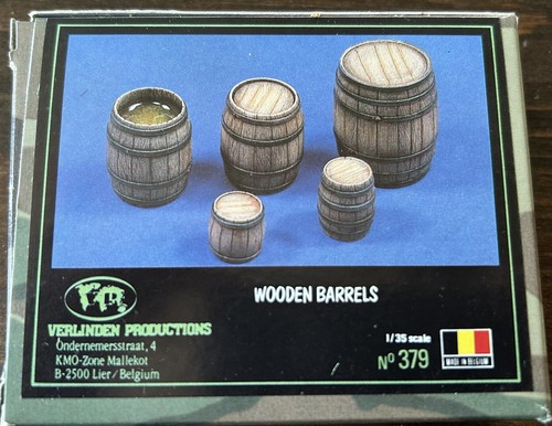 Verlinden Productions 1/35 (5) Resin Wooden Barrels Set New Open Box | eBay