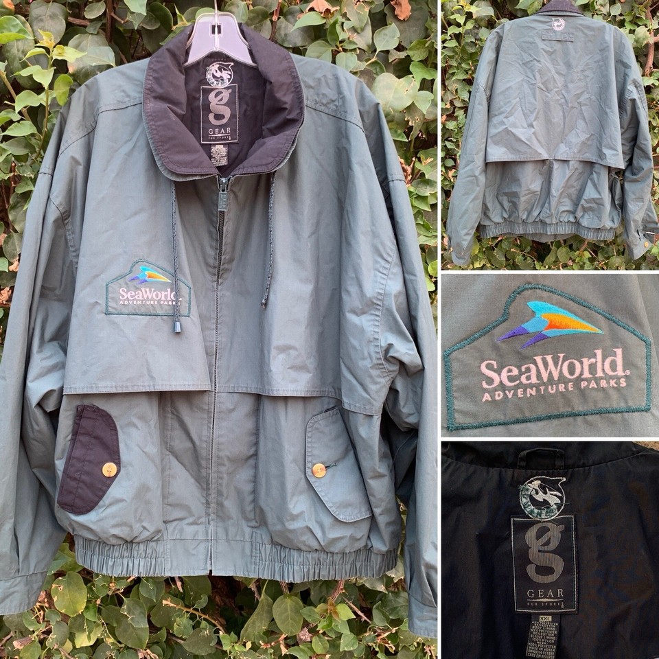 Vintage SeaWorld Shamu Orca Killer Whale Jacket Size XXL Gear For Sport ...