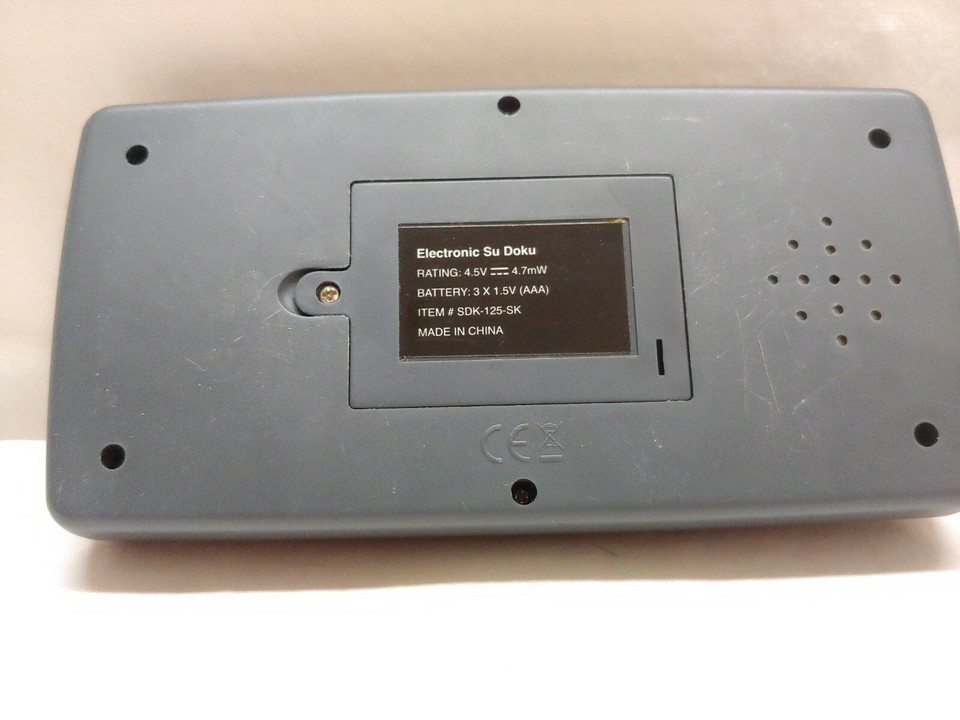 SUDOKU Maximo Electronic SUDOKU Handheld Travel Game SDK-125-SK Tested ...