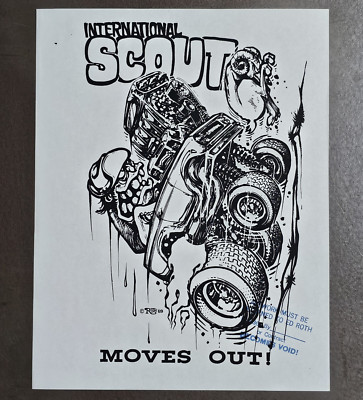 Original Vintage Ed ROTH Art Print INTERNATIONAL SCOUT big daddy rat ...