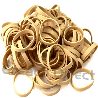 100+ Strong Heavy Duty Thick 2.25" Elastic Natural Rubber Bands 60mm x ...