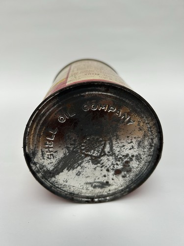 NOS FULL? 1950s era Shell Outboard Motor Oil Old Solder Seam Tin 1 qt ...