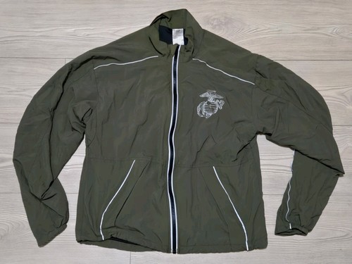 USMC Marine Corps Jacket Full Zip Size XS Short PT Running Coat Green ...