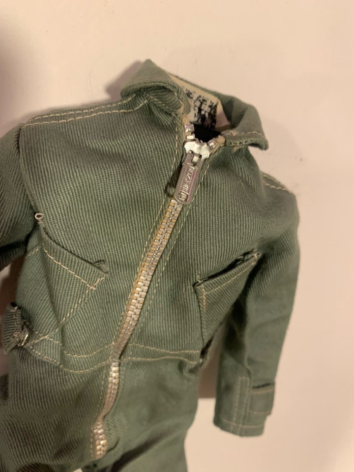 GI JOE 1960s Vintage SCRAMBLE PILOT GREY FLIGHT SUIT Great Condition ...