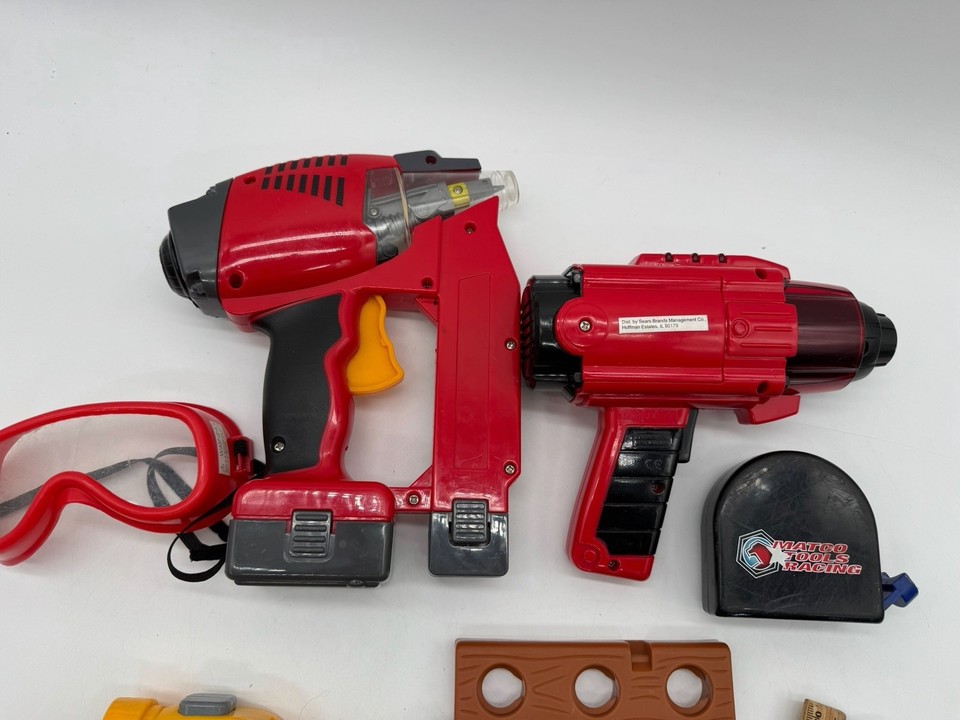 LOT Lanard Craftsman Tuff Tools 16 Pc Set Hammers Nail Gun Saw Drill ...