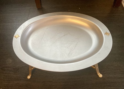 Vintage Mirro Medallion Oval Buffet With Warming Stand- With Candle ...
