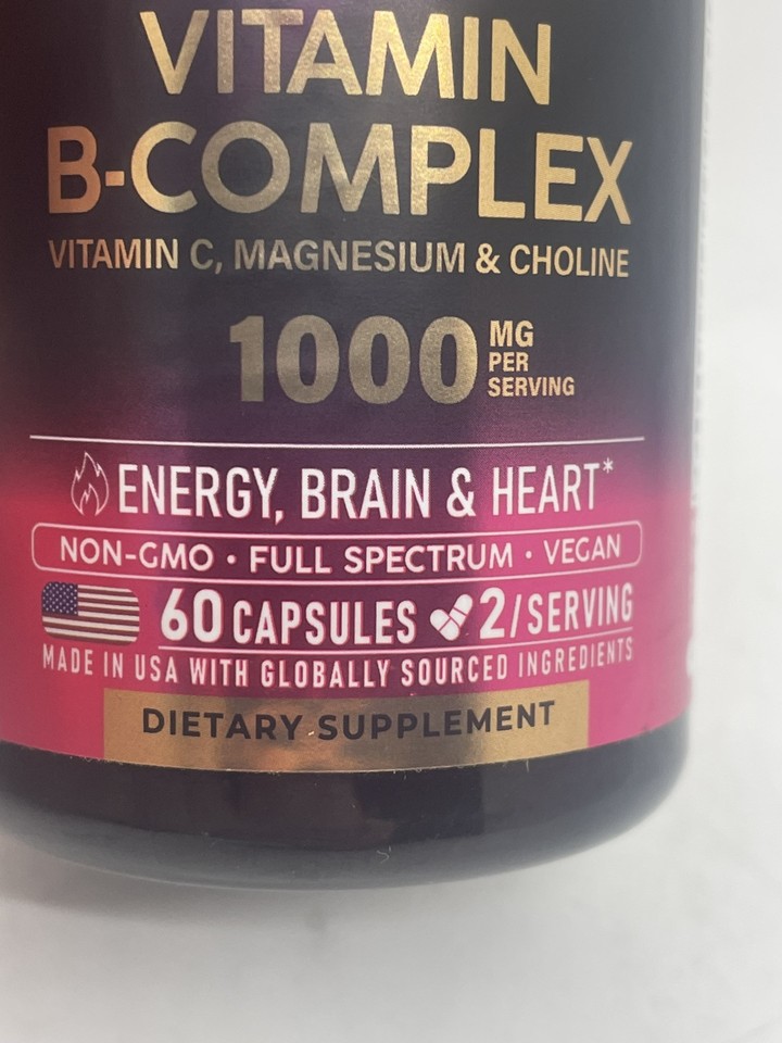 Nutra Harmony Vitamin B Complex 60 caps **NEW SEALED** NoBox Exp 9/2025 ...