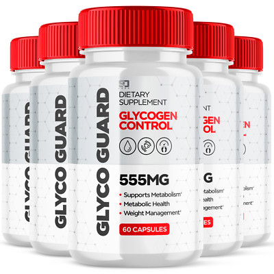 (5 Pack) Glyco Guard Blood Sugar, GlycoGuard Glycogen Supplement (300 ...