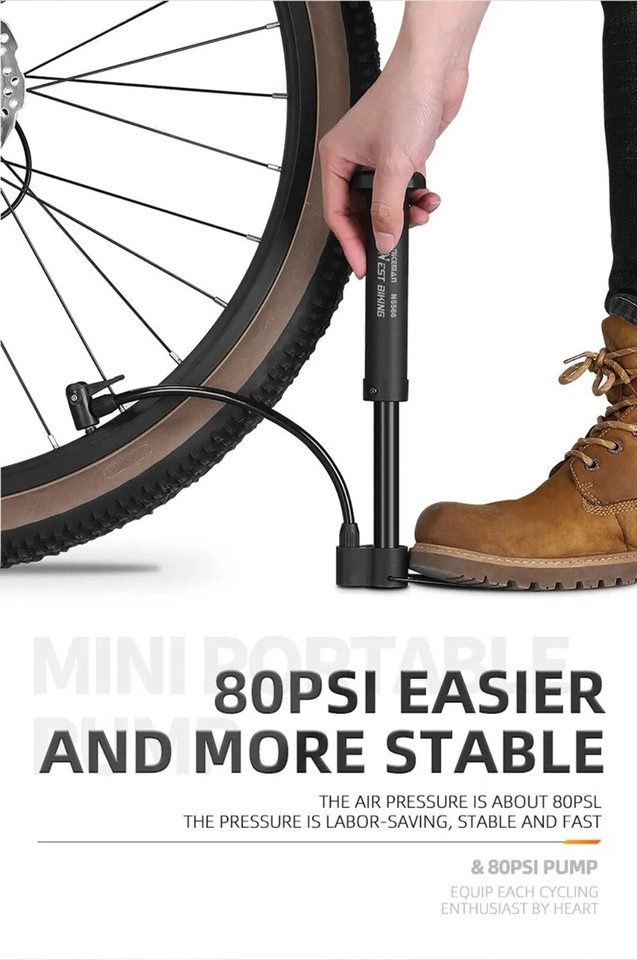 Portable Mini Bicycle Pump Bike Air Pump Balloon Tire Inflator Schrader Valve | eBay