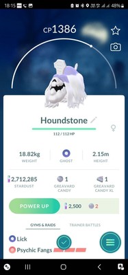 Pokemon Trade Go -- Houndstone ( Greavard Evolution ) | eBay