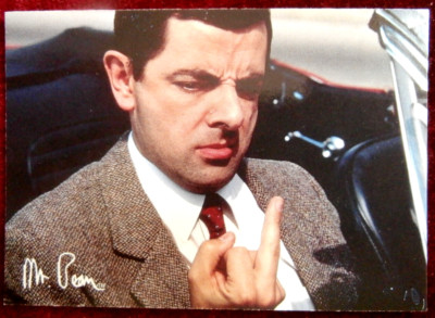 Mr Bean - Card #50 - L.A. Salute - Dart Flipcards 1998 - Rowan Atkinson ...