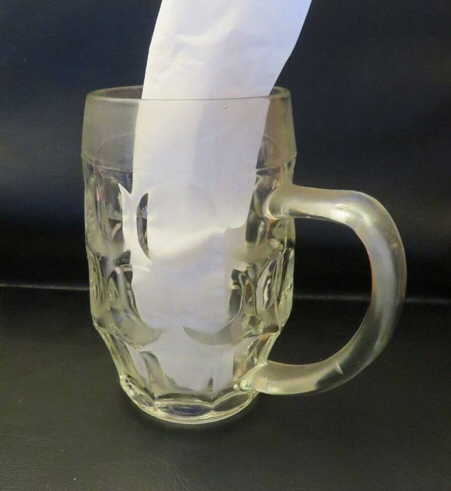 Vintage German PSCHORR BRAU Dimpled Glass Beer STEIN Bier Munich Bar ...