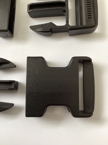 Black Delrin Plastic Side Release Fasteners Squeeze Buckle Clip 10mm ...