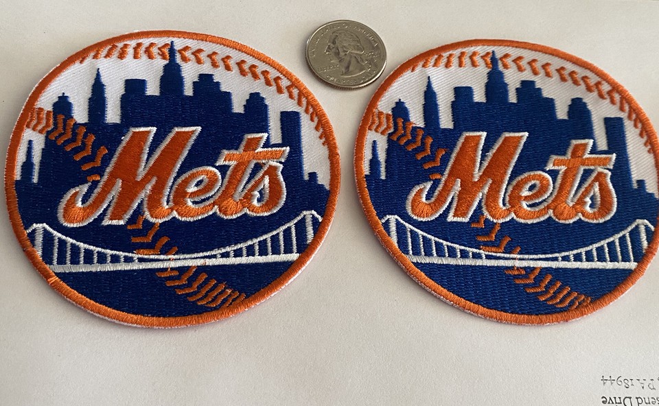 (2)-NEW YORK METS Vintage Style Embroidered Iron On Patches 3.5" X 3.5 ...