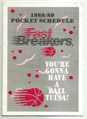 Pocket Schedules - TULSA FAST BREAKERS BASKETBALL - 1988/89 - | eBay