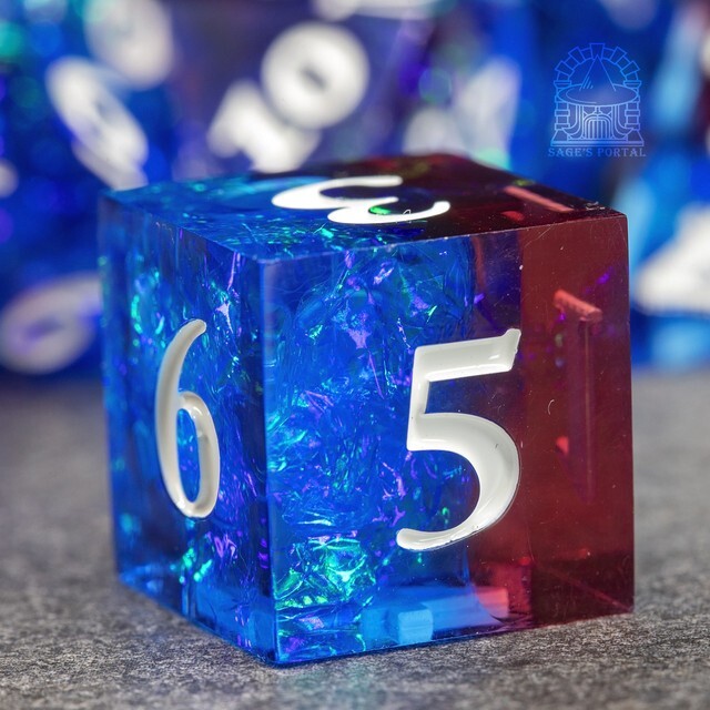 Sage's Crystals - Thermal Frost Sharp Edge Resin Polyhedral Dice Set ...