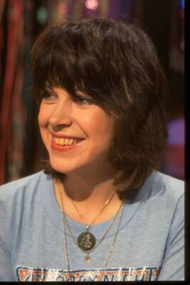 Presenters Sally James on children's television programme Tiswas 1978 ...