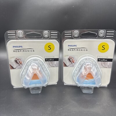 2 Philips Respironics Size SMALL S 1071862 TRUE Blue Nasal Cushion And ...