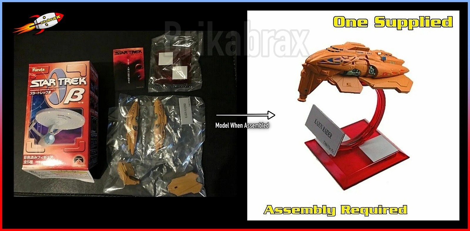 Furuta Star Trek Kazon Raider Pre Painted Model Kit - Sealed - Volume ...