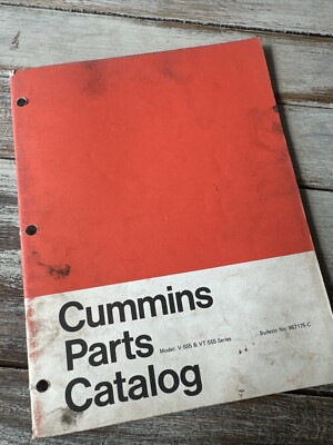 Cummins V555-225/C230 VT555-225/C240 ENGINE PARTS MANUAL CATALOG BOOK ...