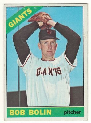 1966 TOPPS # 61 BOB BOLIN SAN FRANCISCO GIANTS BASEBALL CARD - NO ...