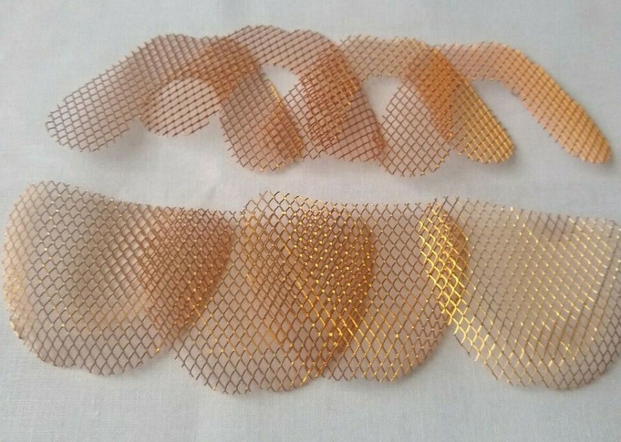 Dental Lab Grid Strengtheners Reinforcement Mesh 5 Pair Gold Plated ...