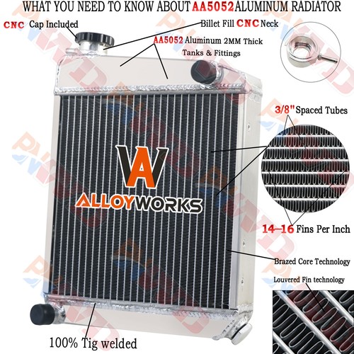 2 Row Radiator W/Cap for 1961-69 Austin Mini Cooper 850 Moke 0.8L 1.0L ...