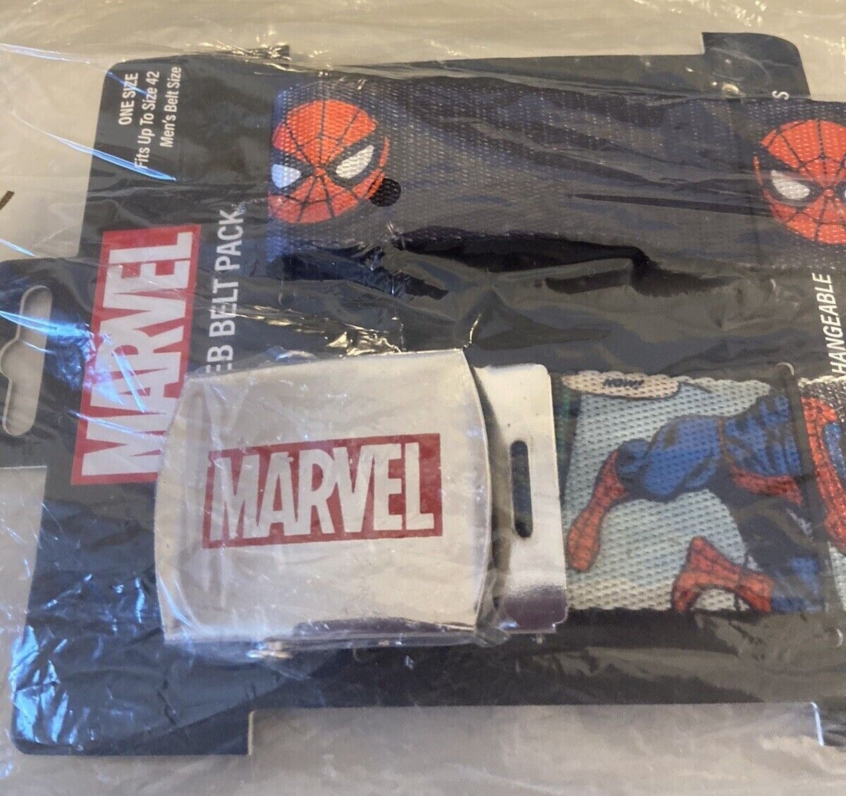 MARVEL Spider-Man 2 In 1 Web Belt Pack- Unisex - Up To Mens Size 42 ...