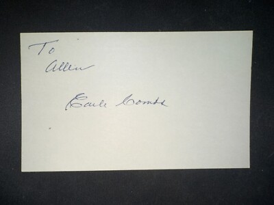 Earle Combs, SIGNED 3x5 Card, Yankees HOF (Died 1976) - JSA | eBay