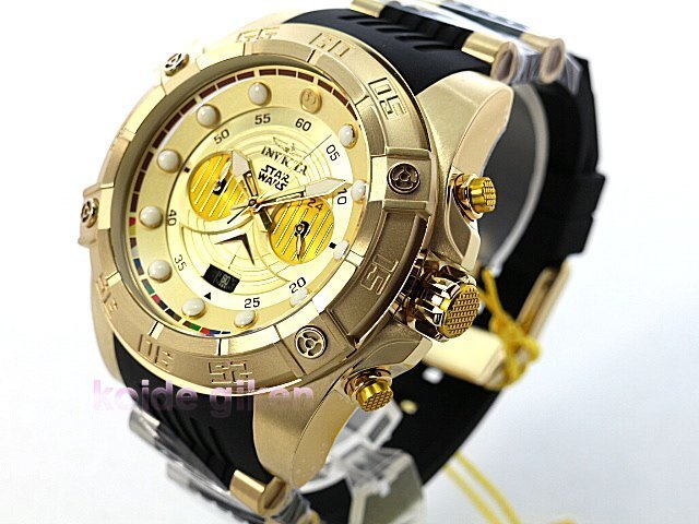 Invicta 52mm Star Wars C3po Gold Tone Chronograph Limited Edition ...