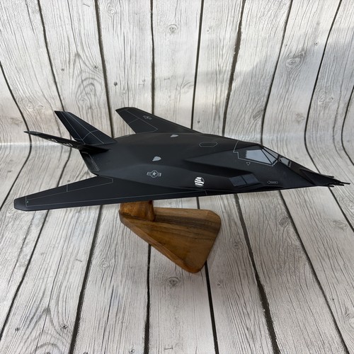 Hand Crafted Mahogany Wood F-117 Nighthawk 18” Table Top Model Jet New ...