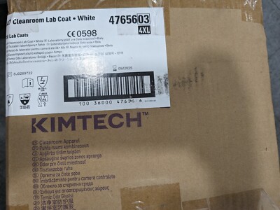 KIMTECH A7 Cleanroom Lab Coat WHITE 4X-LARGE Case Of 30 4765603 | eBay