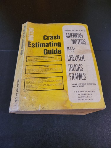 1974 MOTOR JEEP CHECKER TRUCK FRAMES CRASH ESTIMATING GUIDE MANUAL BOOK ...