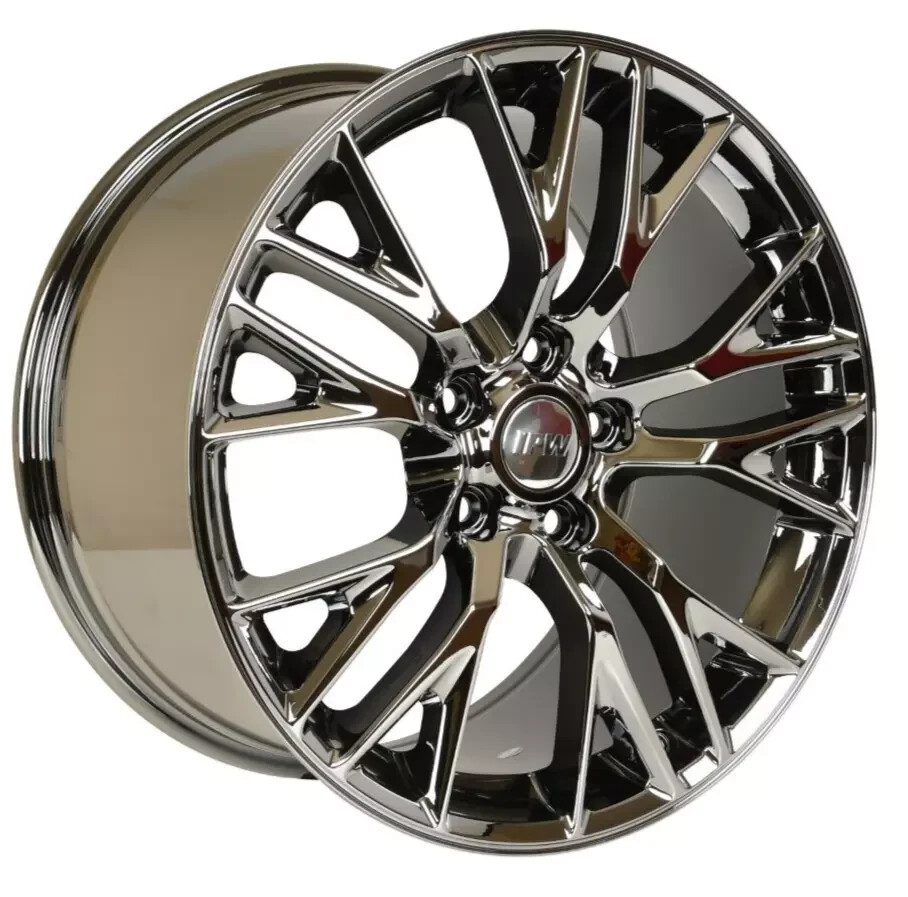 4 Pc Set 19/20 STAGGERED BLACK CHROME Wheels Rims For Corvette C6 C7 ...