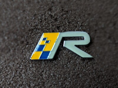 Yellow & Blue Volvo R-Design Badge Chrome C30 V40 V60 S60 XC40 XC60 ...