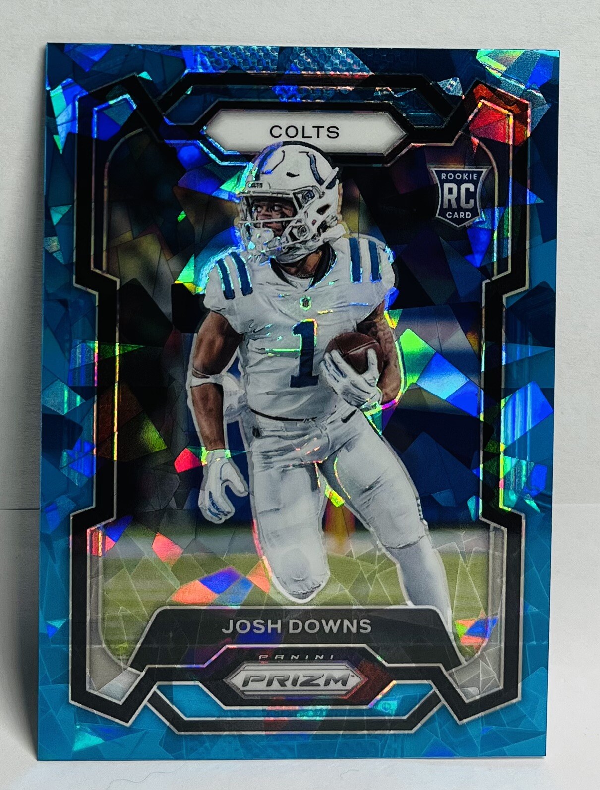 2023 Panini Prizm JOSH DOWNS Blue Cracked Ice PRIM #68/99 Rookie RC ...