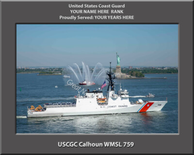 USCGC Calhoun WMSL 759 Personalized Canvas Ship Photo Print Coast Guard ...