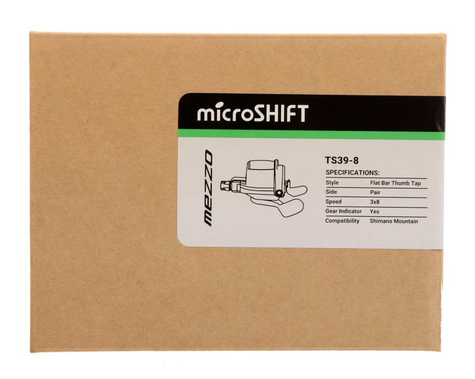 microSHIFT Mezzo Thumb-Tap Trigger Shifter Set 3x8s Triple Shimano 8s ...