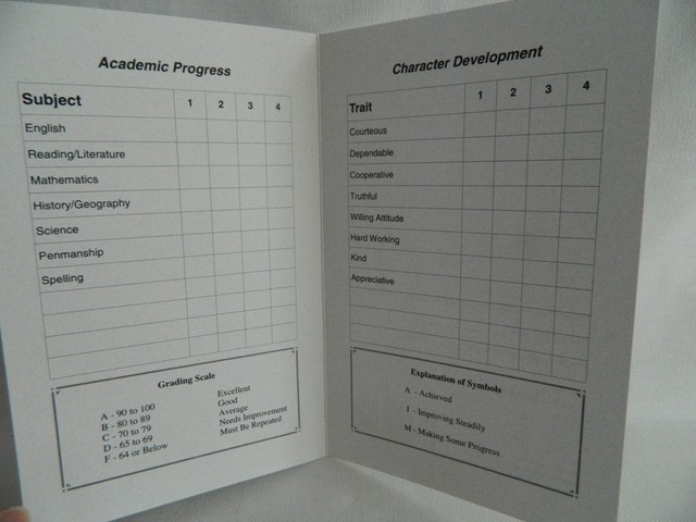 Homeschool Report Cards Pack of 10 Use With Abeka BJU Apologia K5 Thru ...