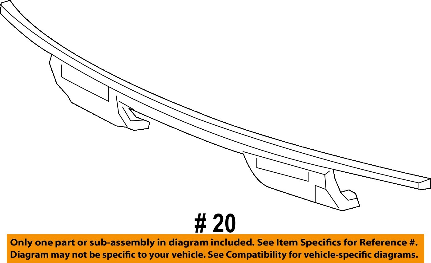 GMC GM OEM 13-16 Acadia Rear Bumper-Applique Window Trim Panel 22812094 ...