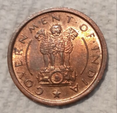 1952 Republic Of India One Pice Coin , KM# 1 - Very Nice High Grade ...