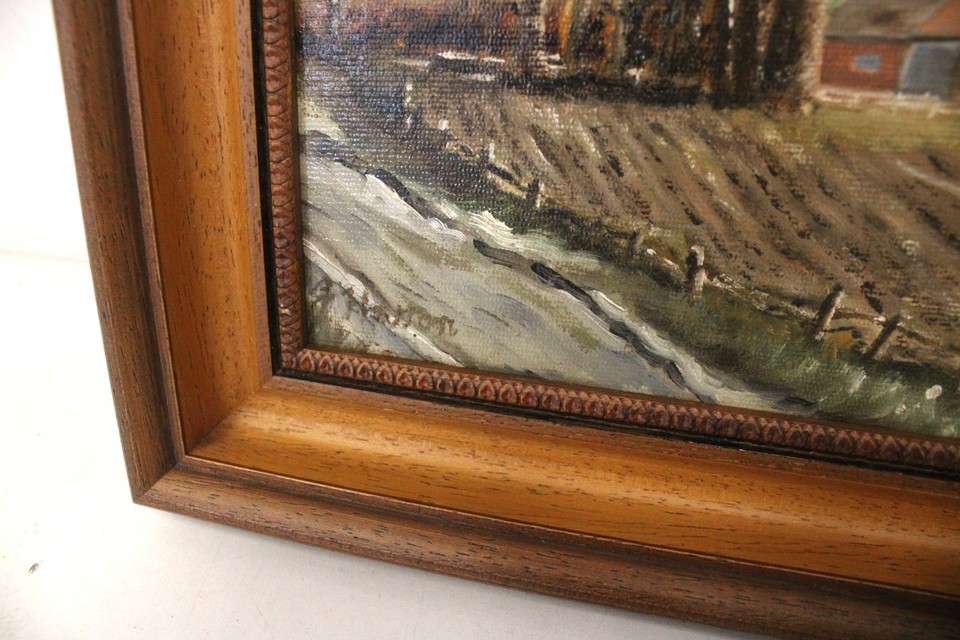 G. HATTON Work Horse On Farm SIGNED ORIGINAL Oil Painting FRAMED - C03 ...